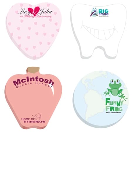 Uniquely Shaped Post It Notes Customized With Your Logo
